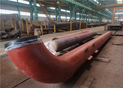 China OEM Large Diameter Carbon Steel Boiler Manifold Headers With Red Painting for sale