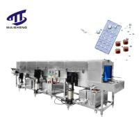 China Commercial Automatic Food Tray Cleaning Machine Customized Tunnel Washer Chocolate Mold Washing Machine With Air Blower for sale