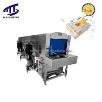 China Industrial Auto Poultry Slaughterhouse Farm Plastic Box Washer Chicken Cages Cleaning Machine Hatchery Crate Washing Machine for sale