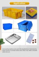 China Industrial Plastic Crates Washing Machine  304 Stainless Steel Tunnel Washer for Turnover Storage Box With Lid for sale