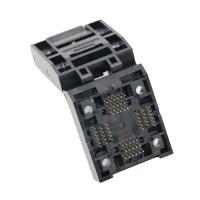 China QFP64 TQFP64 LQFP64 Clamshell Structure Burn in Socket Pitch 0.5mm FPQ-64-0.5-06 STM32 Test Socket Flash Programming for sale