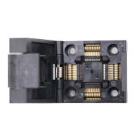 China QFP64 TQFP64 LQFP64 Clamshell Structure Burn in Socket Pitch 0.5mm FPQ-64-0.5-06 STM32 Test Socket Flash Programming for sale