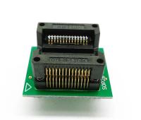 China SOP28 SOIC28 SO28 to DIP28 Pitch 1.27mm IC Body Width 7.5mm 300mil OTS-28-1.27-04 IC programming test socket with ZIF ad for sale