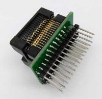 China SOP28 SOIC28 SO28 to DIP28 Pitch 1.27mm IC Body Width 7.5mm 300mil OTS-28-1.27-04 IC programming test socket with ZIF ad for sale