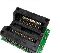 China SOP28 SOIC28 SO28 to DIP28 Pitch 1.27mm IC Body Width 7.5mm 300mil OTS-28-1.27-04 IC programming test socket with ZIF ad for sale
