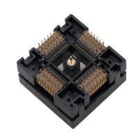 China Qfp80 Socket High Temperature Aging Resistant Seat Size 12 × 12mm Programming Adapter 0.5 Spacing for sale