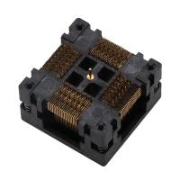 China Qfp80 Aging Test Seat 0.5mm Spacing Chip Programming Adapter Pin Gold Plating Strip Grounding Chip Size 12 × 12mm for sale