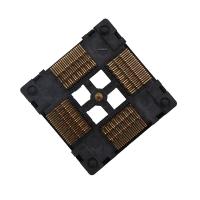 China Qfp80 Aging Test Seat 0.5mm Spacing Chip Programming Adapter Pin Gold Plating Strip Grounding Chip Size 12 × 12mm for sale