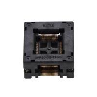 China Qfp80 Aging Test Seat 0.5mm Spacing Chip Programming Adapter Pin Gold Plating Strip Grounding Chip Size 12 × 12mm for sale
