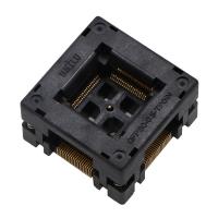 China Qfp80 Aging Test Seat 0.5mm Spacing Chip Programming Adapter Pin Gold Plating Strip Grounding Chip Size 12 × 12mm for sale