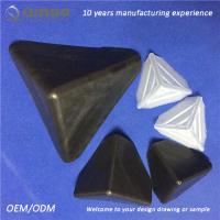 China Triangle Black Or Transparent Plastic Safety Corners , 35mm / 60mm / 75mm / 120mm Plastic Door Corner Protectors for sale