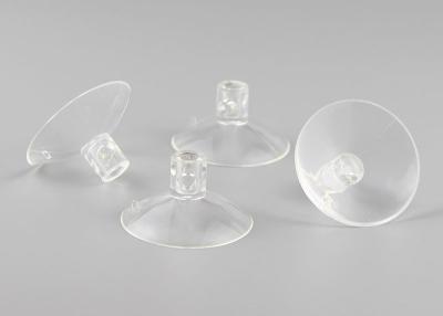 China 40 mm clear color cross hole shape PVC plastic  suction cup for sale