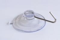 China High duty reuseable 45 mm with metal hooks PVC plastic suction cup for sale