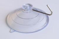 China High duty reuseable 60 mm with metal hooks PVC plastic suction cup for sale