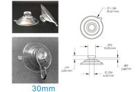 China For hanging on glass window reuseable 30 mm with metal hooks PVC plastic suction cup for sale