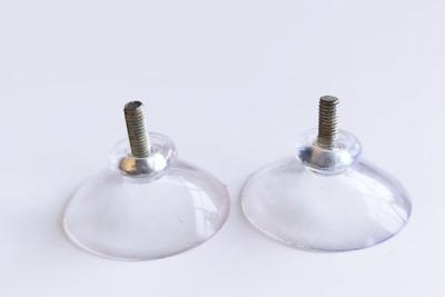 China QNSC-S25/3 M3 metal screw 25mm diameter PVC plastic suction cup with screw /nut for sale