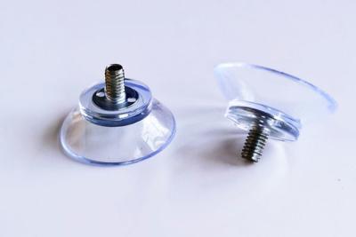 China QNSC-S25/4 M4 metal screw 25 mm diameter PVC plastic suction cup with screw /nut for sale