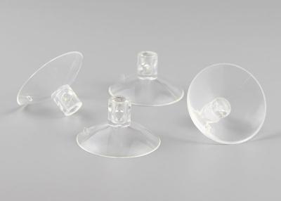 China custom pacakge available 40 mm clear color cross hole shape PVC plastic suction cup for sale