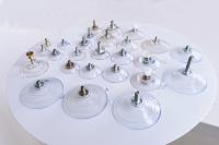 China SHQN Custom PVC and Silicone Vacuum Glass Suction Cup With Screw and Hooks for sale