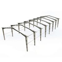China Warehouse Prefabricated Steel Sheds Q355B Commercial Steel Metal Buildings for sale