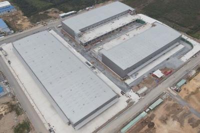 China Portal Structure Steel Structure Workshop For Processing Plant With Rolled Up/Sliding Doors for sale