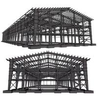 China Grid Prefabricated Steel Workshop With Customized Design for sale