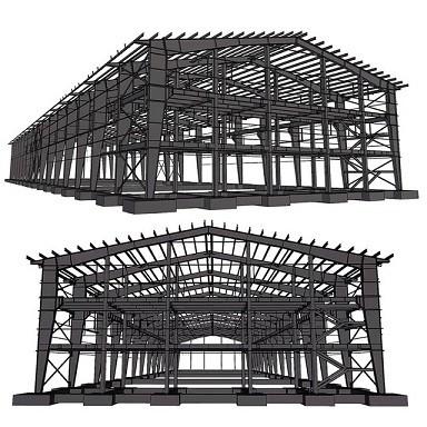 China Grid Prefabricated Steel Workshop With Customized Design for sale