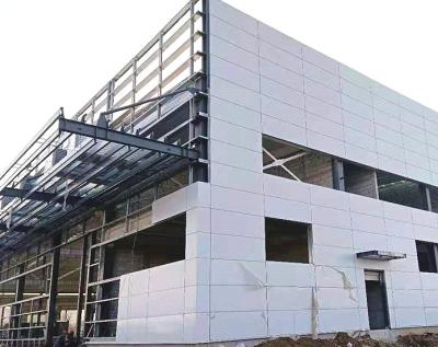 China Metal Construction Steel Structure Warehouse With Aluminum / PVC Windows for sale