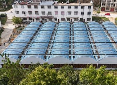 China A continuous-span polyethylene film greenhouse used to increase vegetable yields and accelerate the maturation process of vegetables for sale
