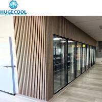 China Supermarket Refrigeration 12 Door Walk in Cooler Beer Cave with Triple Glazing Door for sale