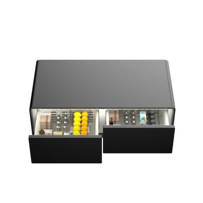 China Wireless Charging Farmhouse Coffee Tea Table with Fridge Drawers and Multifunctional for sale