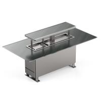 China Multifunctional Lift Up Refrigeration and Freezing Marble Dining Table for Year-Round for sale