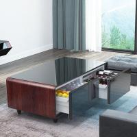 China Smart Coffee Table 2024 Newest 135L Refrigerator with Music Speakers and Auto-Defrost for sale