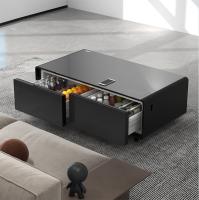 China Smart Coffee Table 2024 Newest 135L Refrigerator with Music Speakers and Auto-Defrost for sale