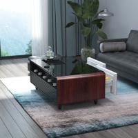 China Smart Coffee Table with Dual 135L Refrigerator Drawers Wireless Charging and Stainless Steel Metal Type for sale