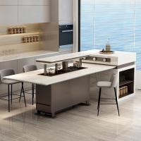 China Office Building Furniture Multifunctional Home Bar Table with Refrigerated Marble Top for sale