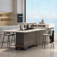 China Modern Main Material Aluminum Alloy Dining Table Furniture Marble Table Bar Table Island for sale