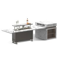 China Modern Main Material Aluminum Alloy Dining Table Furniture Marble Table Bar Table Island for sale