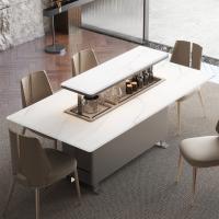 China Modern Marble Top Console Stainless Steel Base Dining Table for Dining Room Furniture for sale