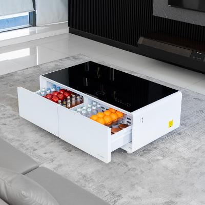China 2024 Adjustable Smart Coffee Table with Music Player and Stainless Steel Construction for sale