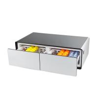 China Modern Aluminum Living Furniture Coffee Table with Drawers and Glass Top Refrigerator for sale