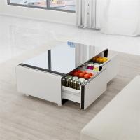 China Modern Living Room Furniture Party Dedicated Smart Coffee Table with Double Door Refrigerator for sale