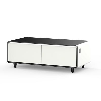 China 2024 Living Room Furniture Smart Coffee Table with Wireless Charging and Touch Screen for sale