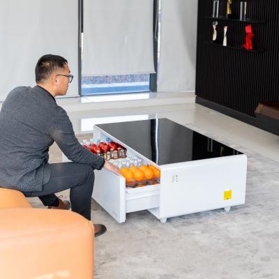 China Home Furniture General Smart Coffee Table with Frozen Drawer and Wireless Charging for sale