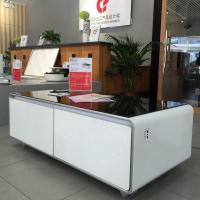 China 3D Printing Modern Smart Furniture Coffee Table Fridge with Music Player and Phone Charger for sale