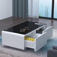 China 3D Printing Modern Smart Furniture Coffee Table Fridge with Music Player and Phone Charger for sale