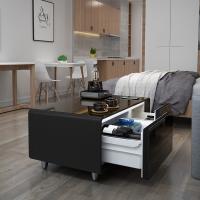 China Power-Saving Smart Coffee Table with Built-in Mini Refrigerator and Dual Drawer Storage for sale