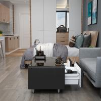 China Power-Saving Smart Coffee Table with Built-in Mini Refrigerator and Dual Drawer Storage for sale