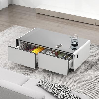China Modern Design Style Smart Coffee Table with Small Refrigerator and Music Player 75W for sale