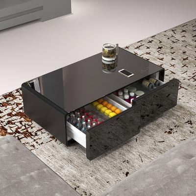 China Smart Coffee Table with Touch Screen Fridge and Speaker 2024 Primst Luxury Furniture for sale